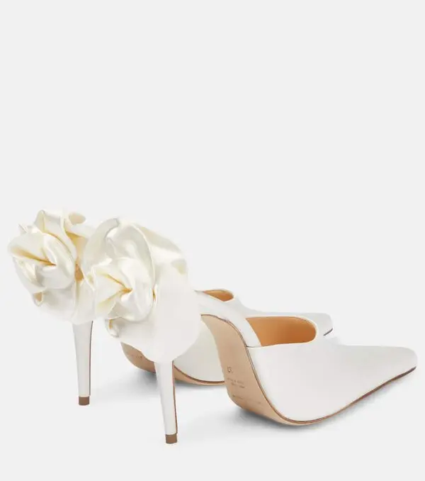 Magda Butrym Flower Satin Mules