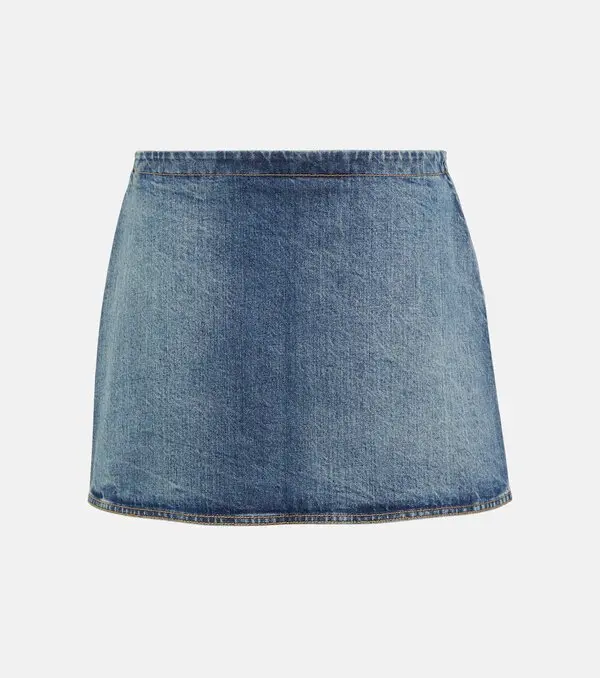 Alaïa Denim Miniskirt - Blue