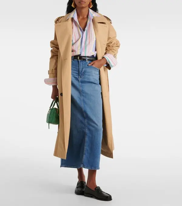 Ag High-rise Denim Midi Skirt