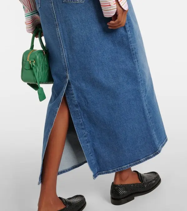 Ag High-rise Denim Midi Skirt