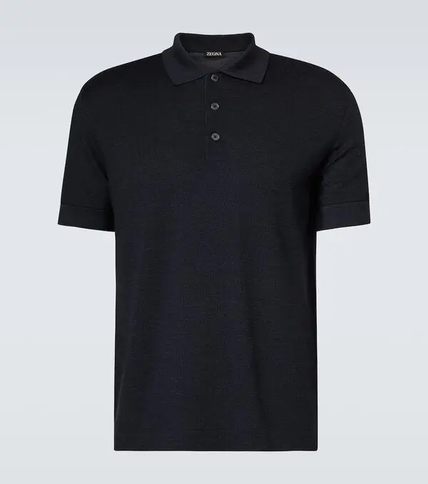 Zegna Cotton And Silk Polo Shirt