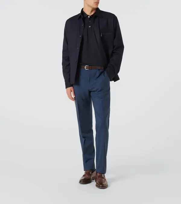 Zegna Cotton And Silk Polo Shirt