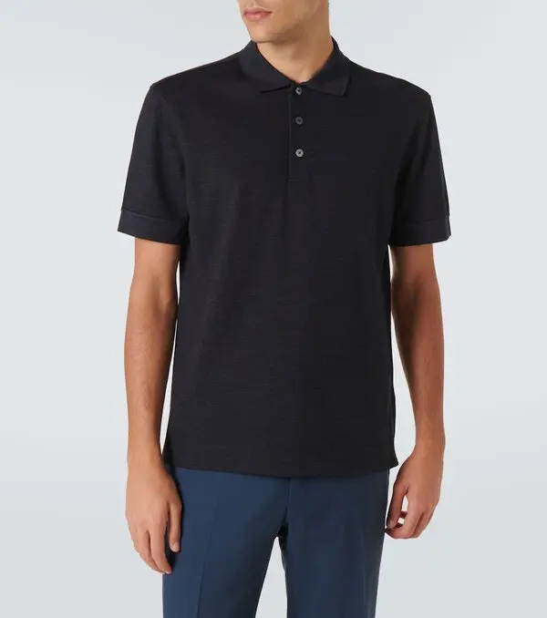 Zegna Cotton And Silk Polo Shirt