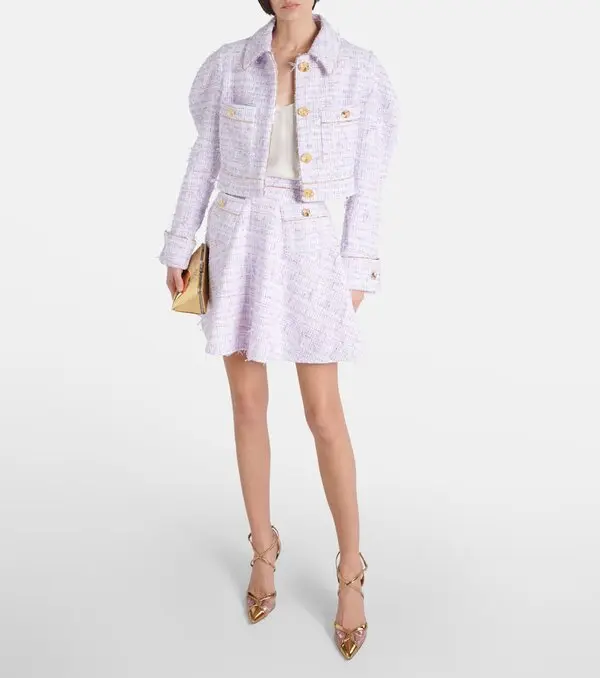 Nina Ricci Cropped Cotton-blend Tweed Jacket