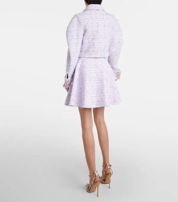 Nina Ricci Cropped Cotton-blend Tweed Jacket