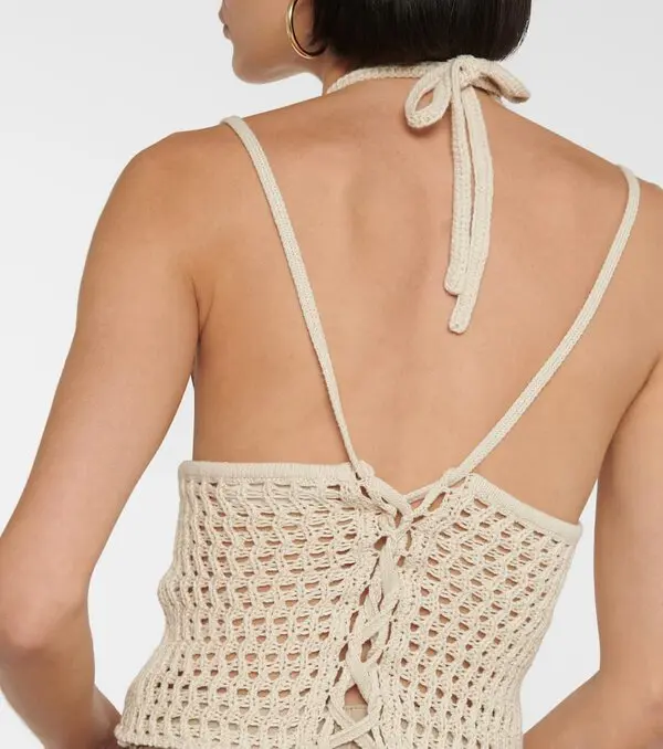 Simkhai Ralia Crocheted Crop Top