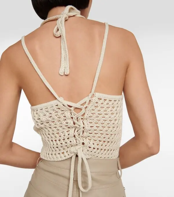 Simkhai Ralia Crocheted Crop Top