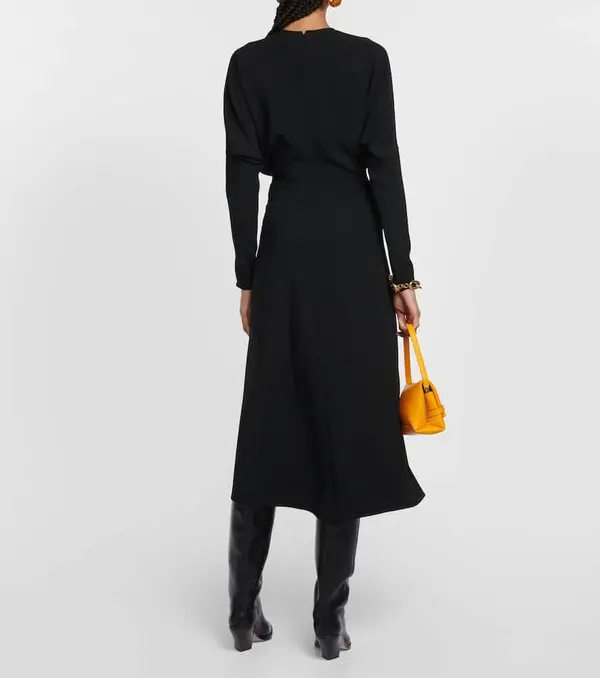 Victoria Beckham Cady Midi Dress - Black