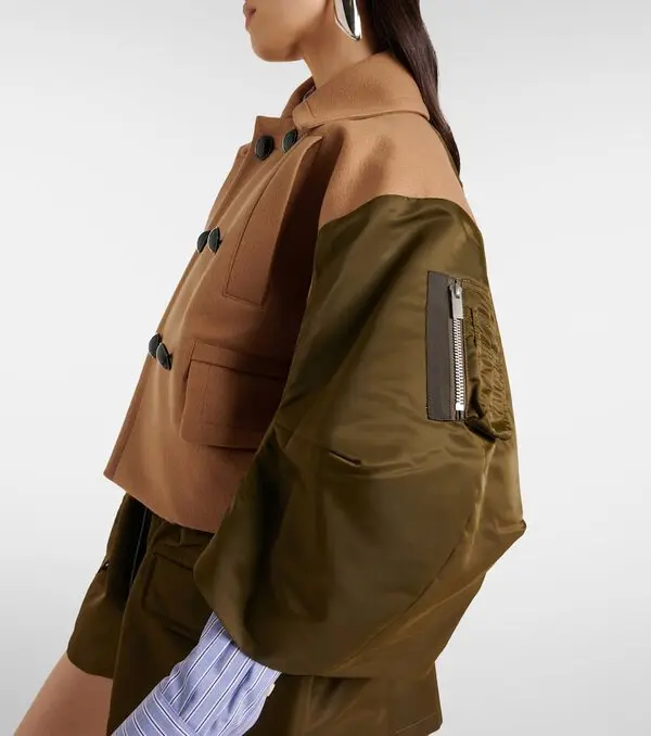 Sacai Wool And Twill Jacket