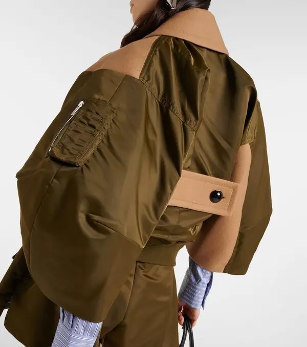 Sacai Wool And Twill Jacket