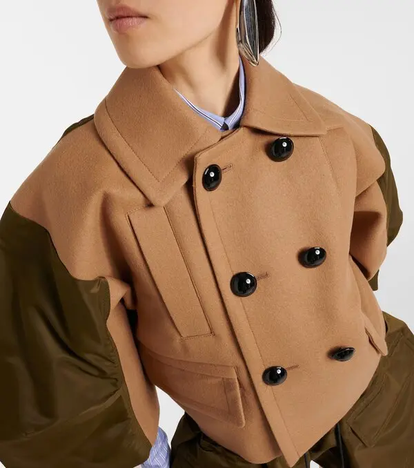 Sacai Wool And Twill Jacket