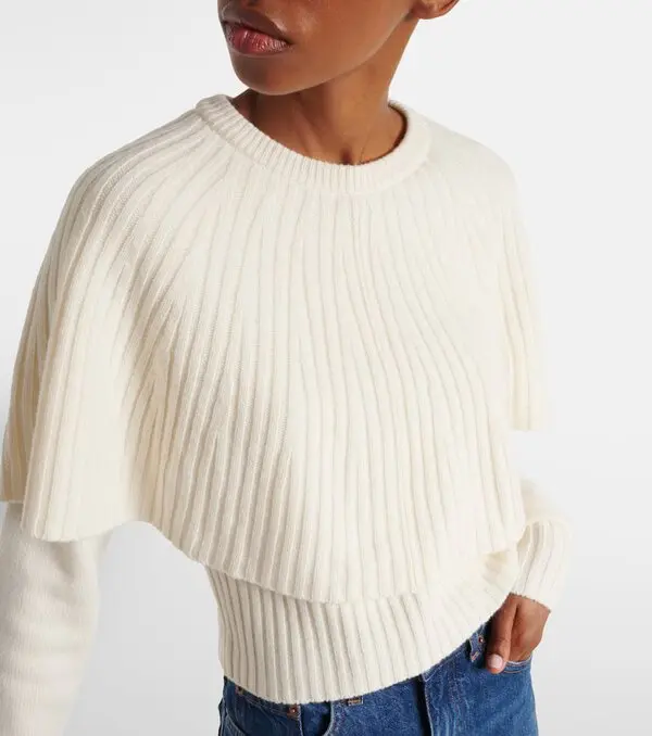 Chloé Caped Wool And Cashmere Top