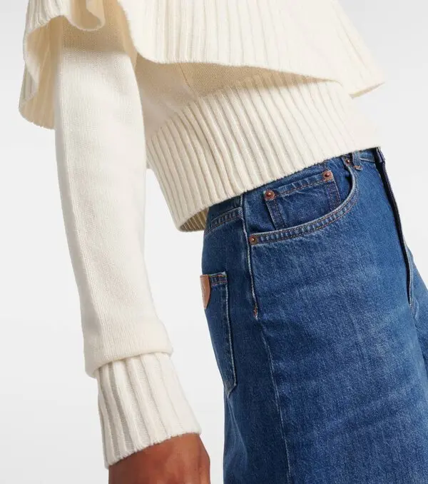 Chloé Caped Wool And Cashmere Top