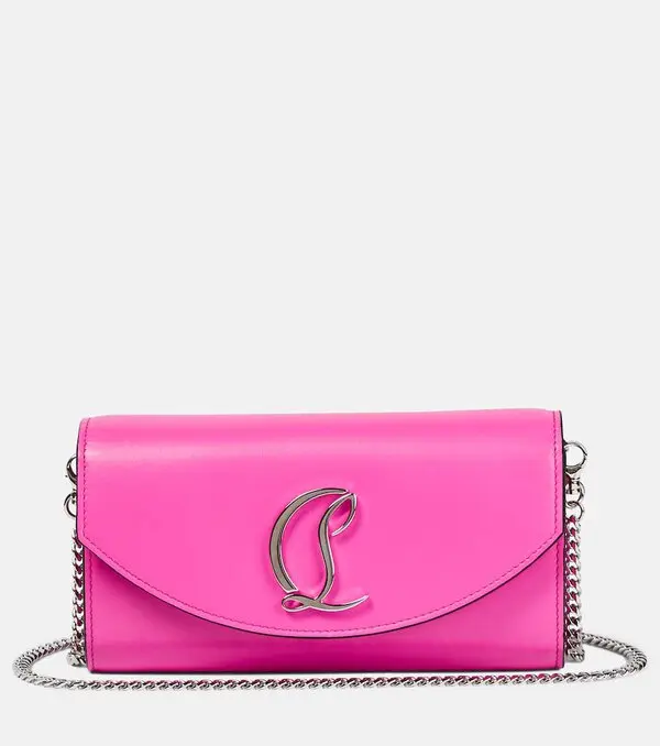 CHRISTIAN LOUBOUTIN Leather Wallet On Chain - Pink