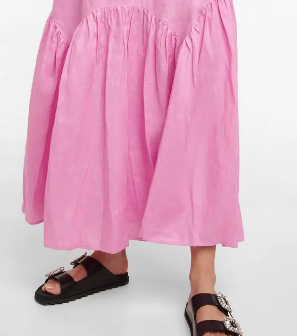 LEE MATHEWS Ali Linen Maxi Dress