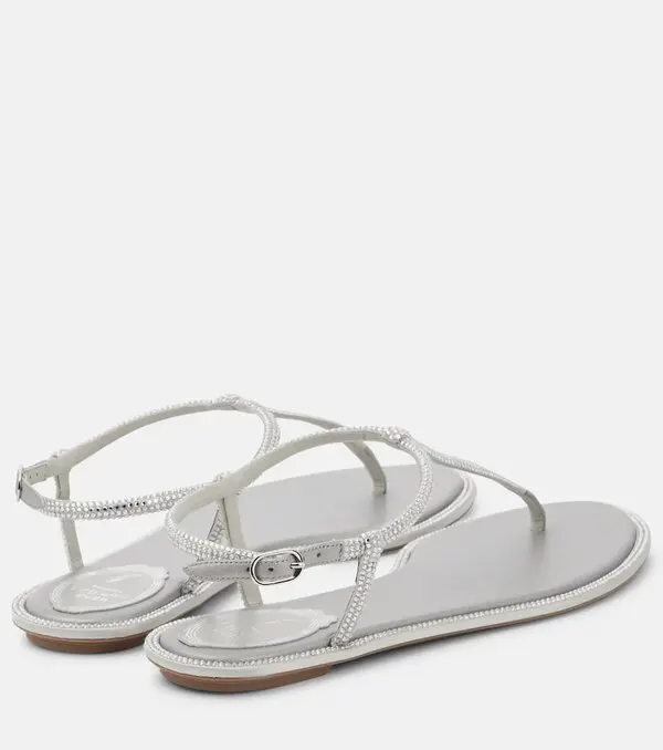 Rene Caovilla Diana Embellished Thong Sandals