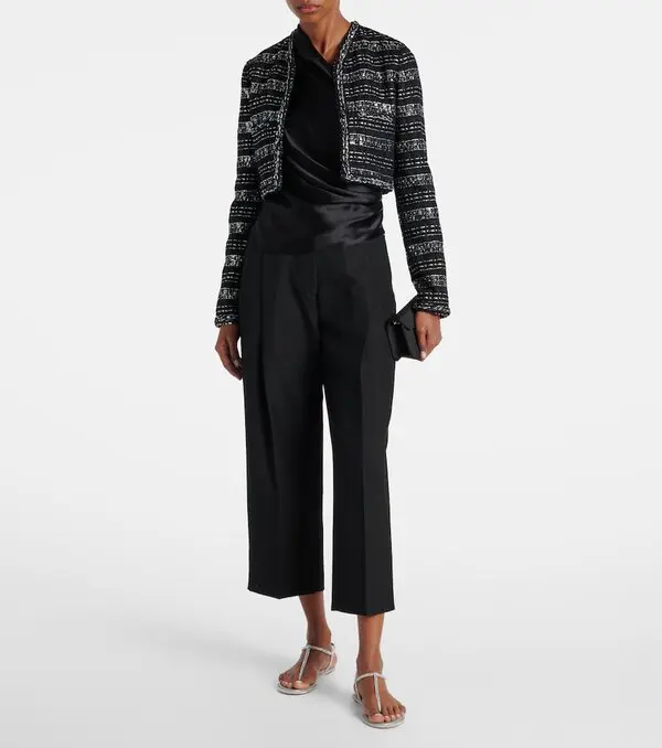 Rene Caovilla Diana Embellished Thong Sandals