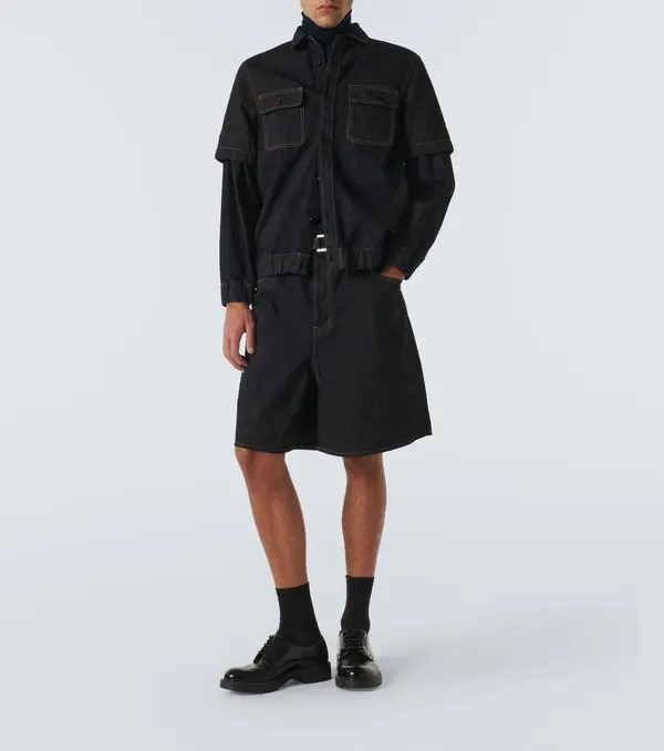Sacai Denim Bermuda Shorts