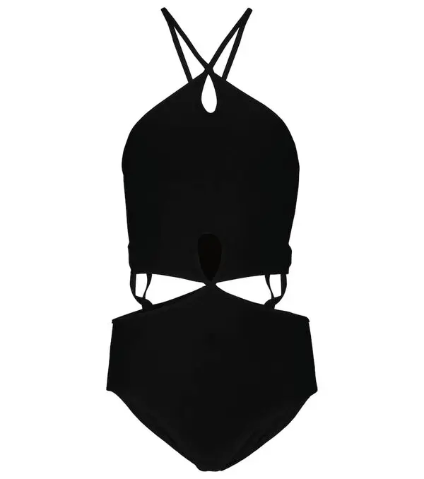 Christopher Esber Cutout Halterneck Swimsuit - Black