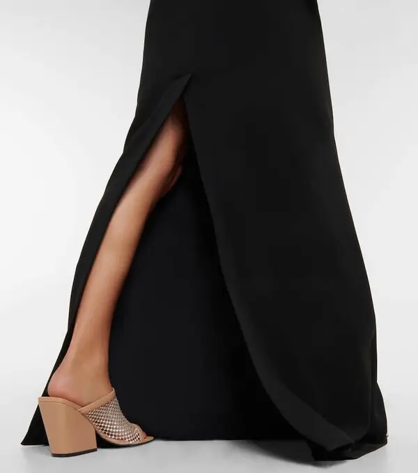 Stella McCartney Mesh-paneled Crepe Gown