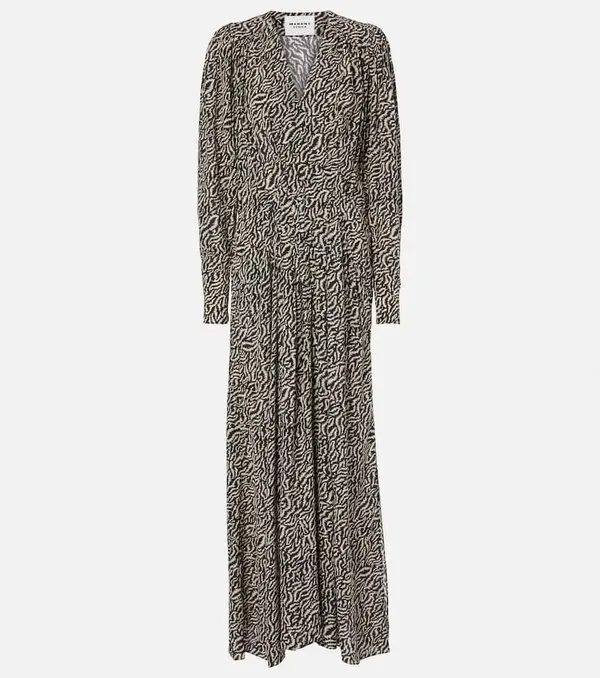 MARANT ETOILE Vonick Printed Maxi Dress - Black