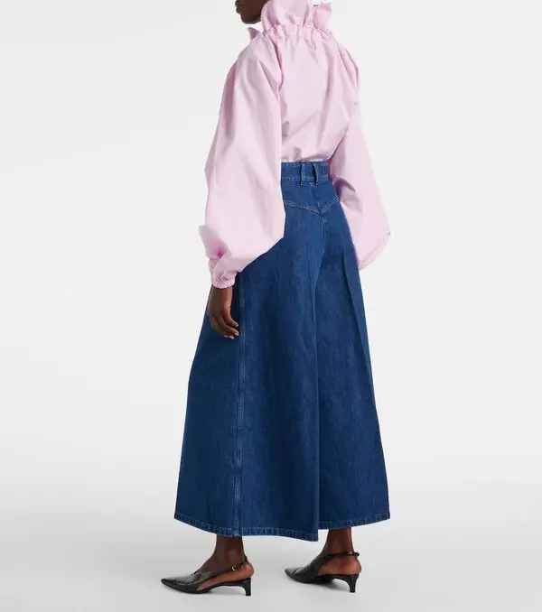 PATOU High-rise Wide-leg Jeans