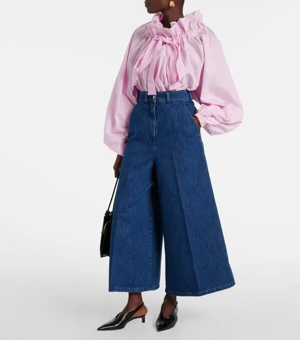 PATOU High-rise Wide-leg Jeans