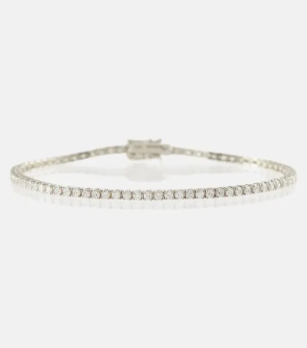 SYDNEY EVAN Tennis 14kt Gold Bracelet - White