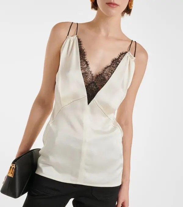 Victoria Beckham Lace-trimmed Camisole