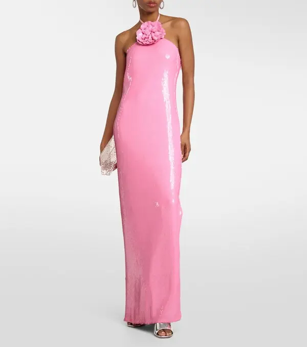RODARTE Floral-applique Sequin Gown