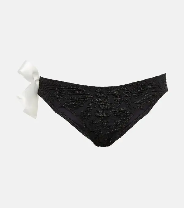 Giambattista Valli One-shoulder Bow Bikini Bottoms - Black