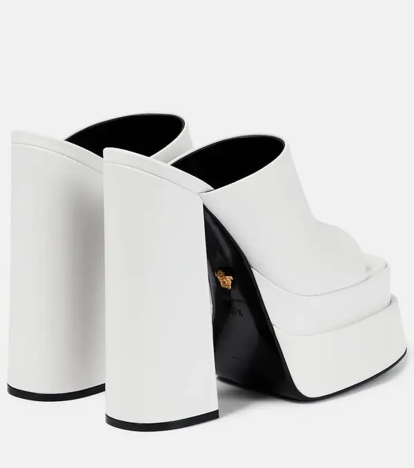 Versace Leather Platform Mules