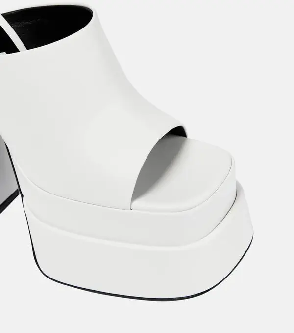 Versace Leather Platform Mules