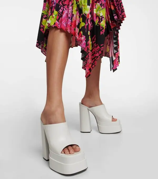 Versace Leather Platform Mules