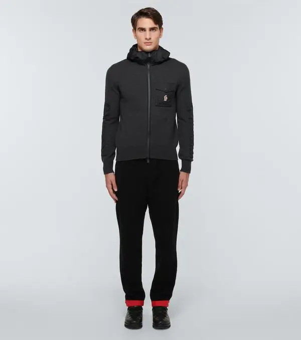 Moncler Fleece Wool-blend Pants