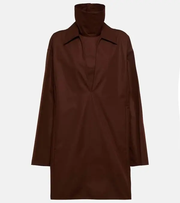 JIL SANDER Layered Cotton Minidress