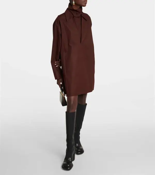 JIL SANDER Layered Cotton Minidress