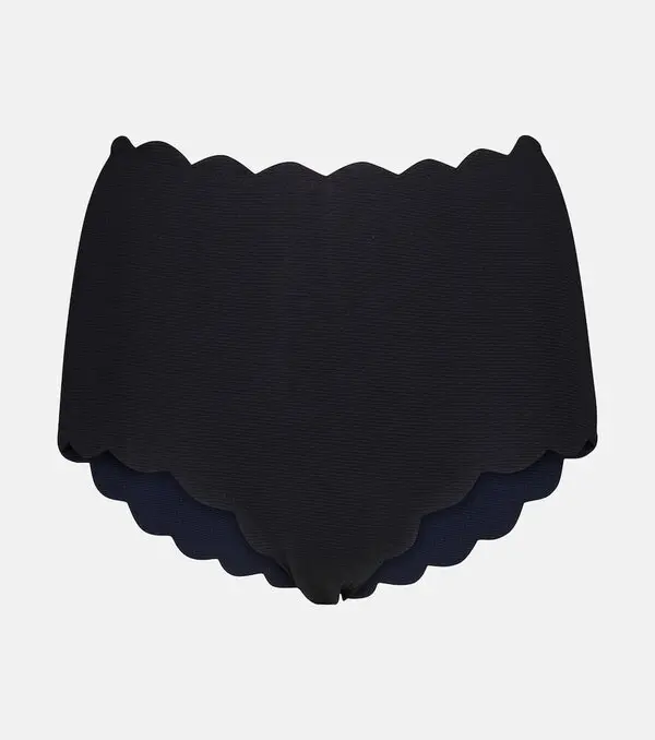 Marysia Santa Monica Scalloped Bikini Bottom - Black