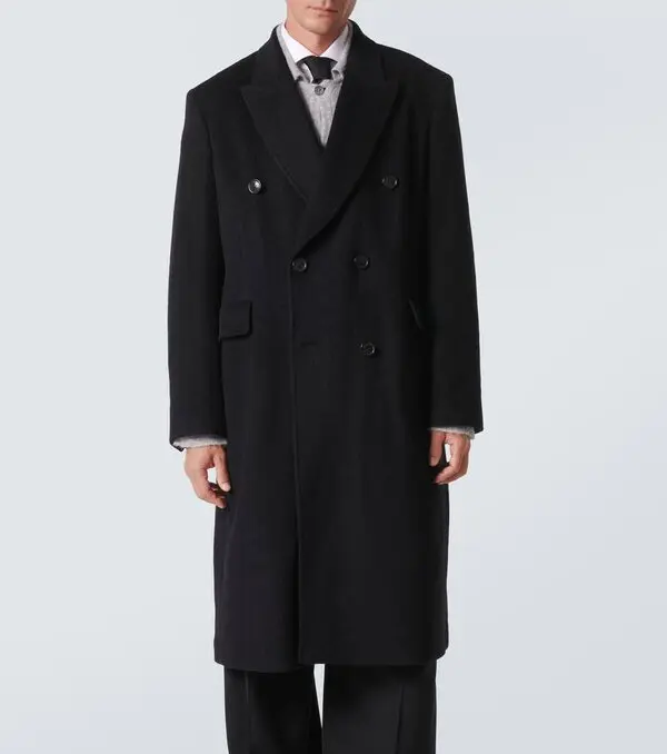 Our Legacy Whale Double-breasted Mohair-blend Coat