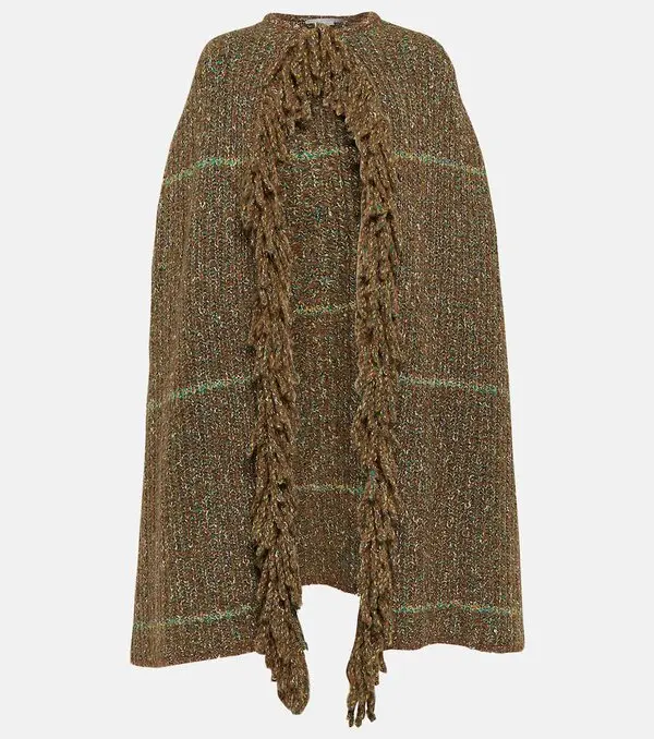 Stella McCartney Fringed Poncho - Multicoloured
