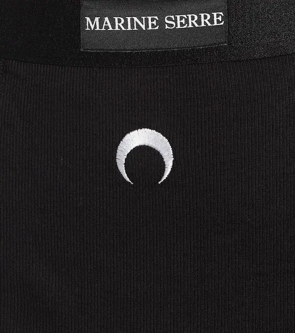 MARINE SERRE Ribbed-knit Stretch-cotton Briefs