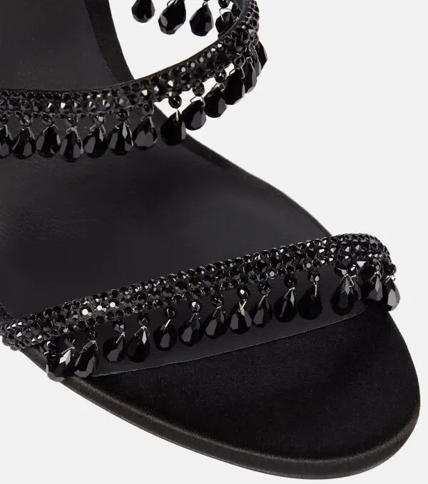 Rene Caovilla Embellished Satin Sandals