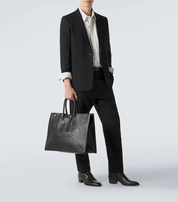 Saint Laurent Rive Gauche Leather Tote Bag