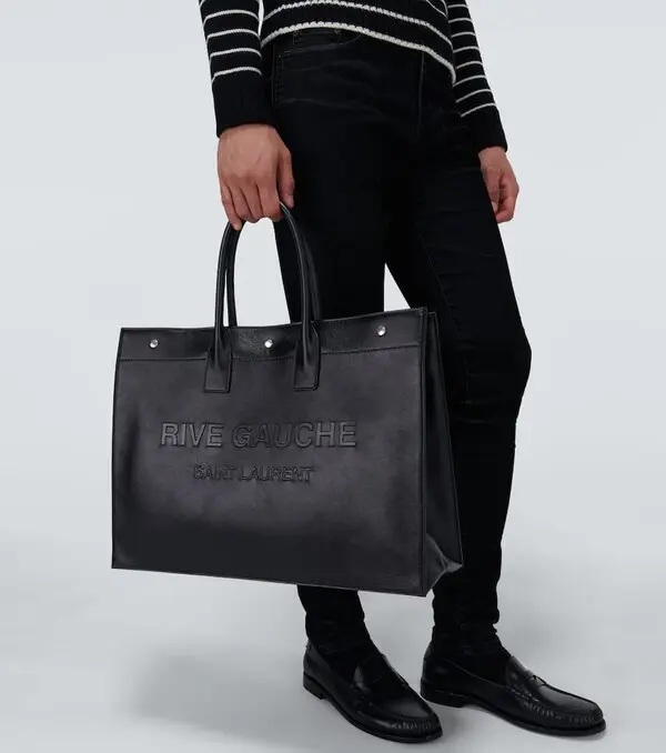 Saint Laurent Rive Gauche Leather Tote Bag