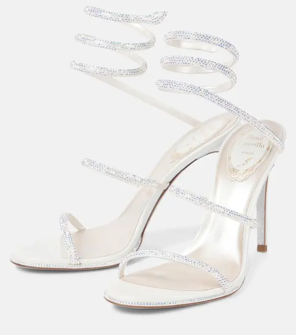 Rene Caovilla Cleo Embellished Leather Sandals