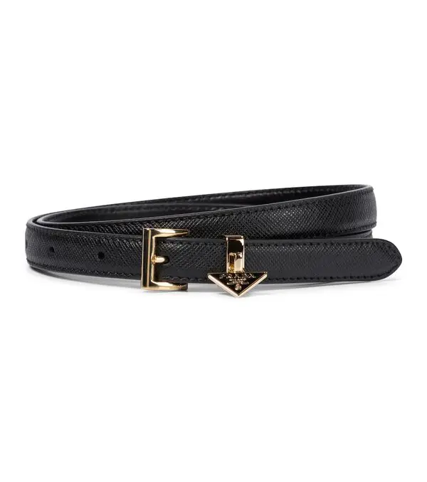 Prada Saffiano Leather Belt - Black