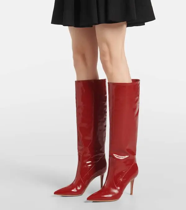 GIANVITO ROSSI Patent Leather Knee-high Boots