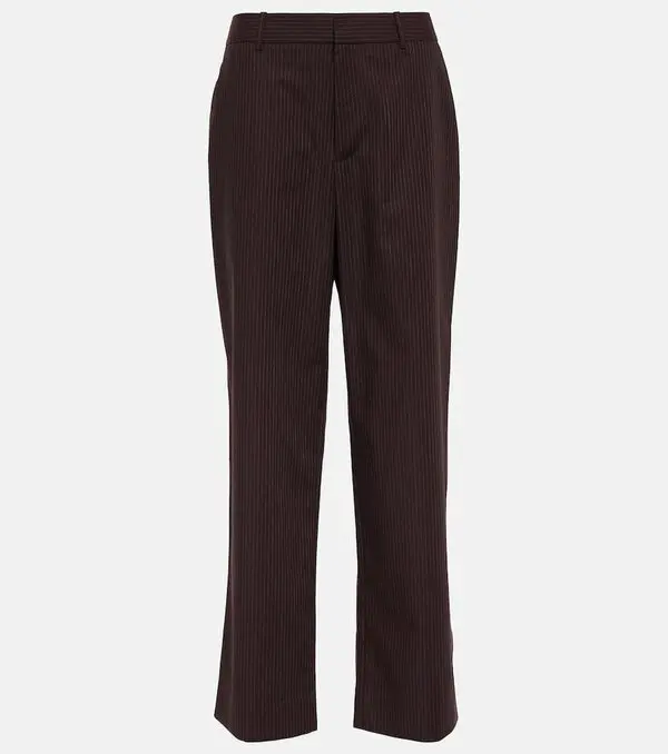 SIR. Guillaume Pinstripe Trousers - Brown