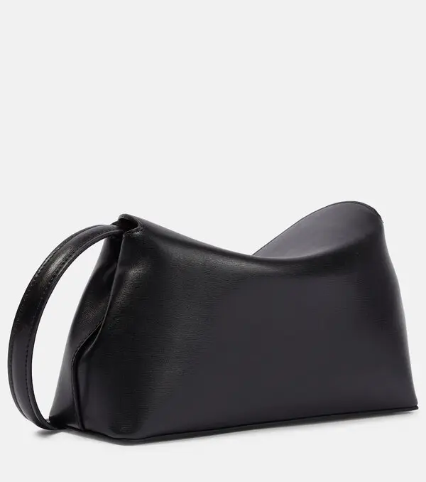 TOTEME T-lock Small Leather Clutch - Black