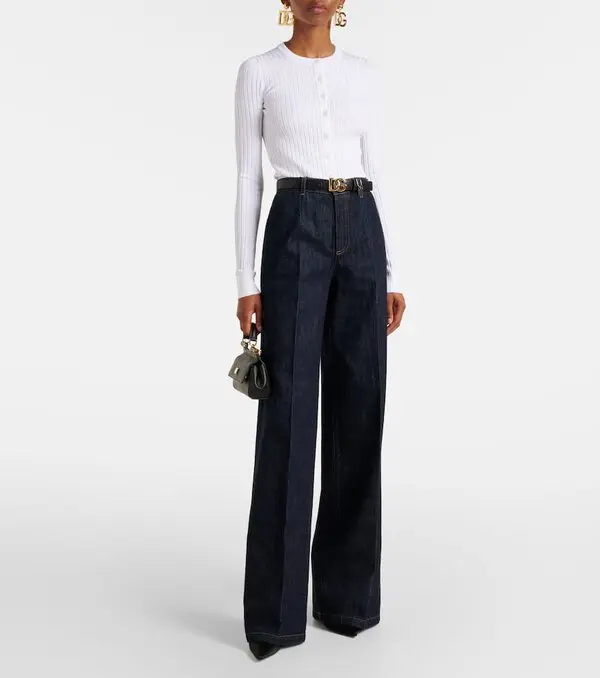 Dolce & Gabbana Ribbed-knit Cardigan